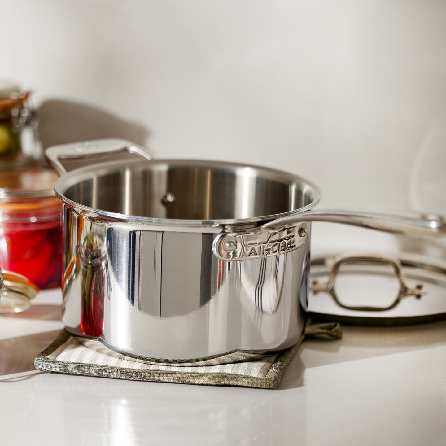 All-Clad G5 Graphite Core Saucepan with Lid 4Qt | Borough Kitchen