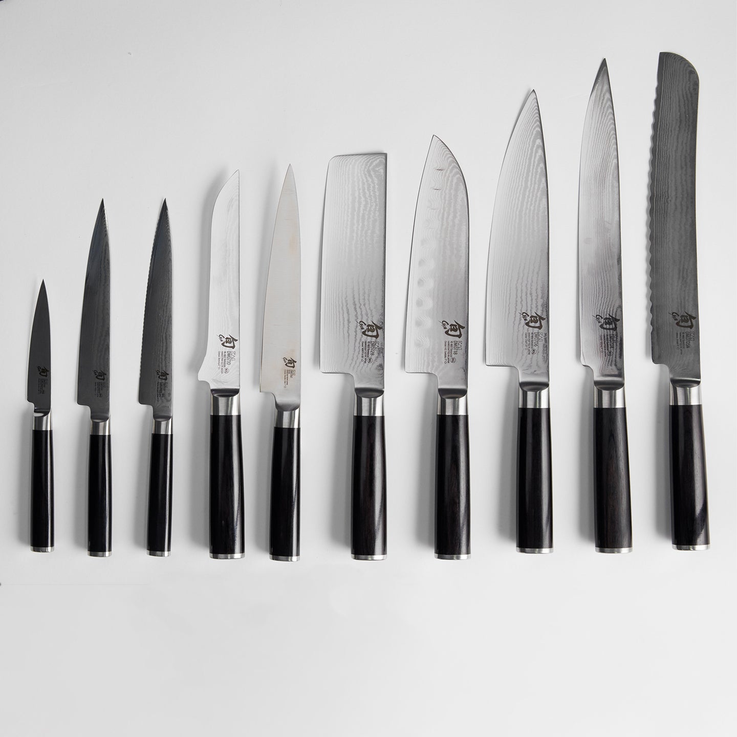 Kai Shun Classic 10 Knife, Whetstone and Block Set / Walnut Block ...