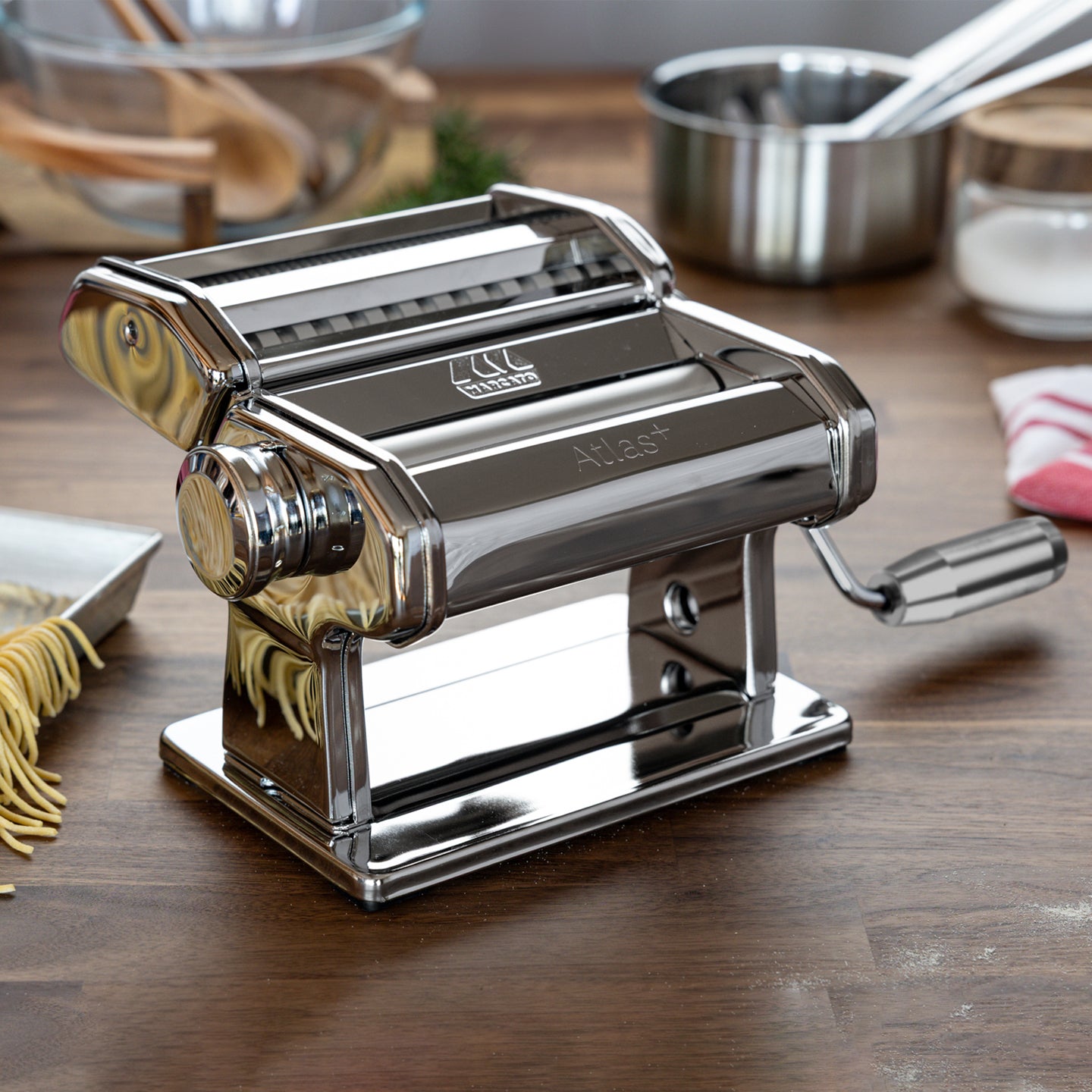 Marcato Atlas 150 Plus Pasta Maker / Chrome | Borough Kitchen