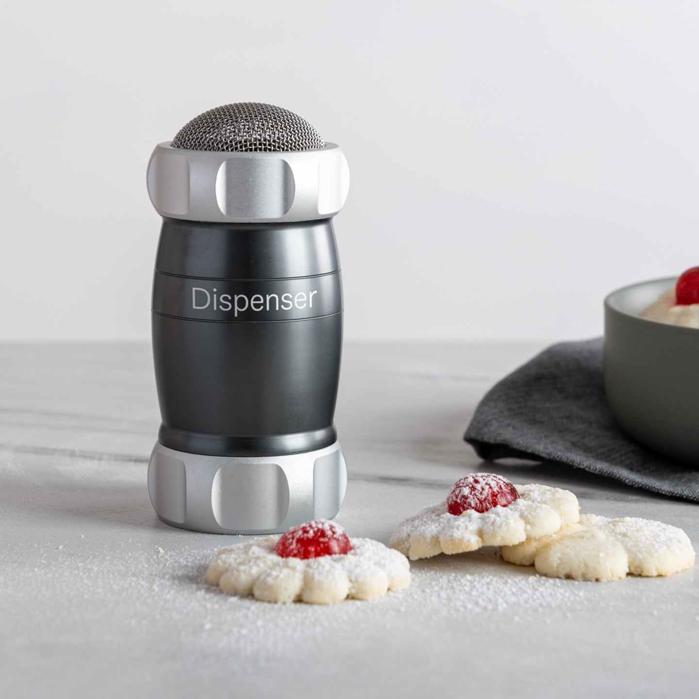 Marcato Flour Dispenser / Powder Grey | Borough Kitchen