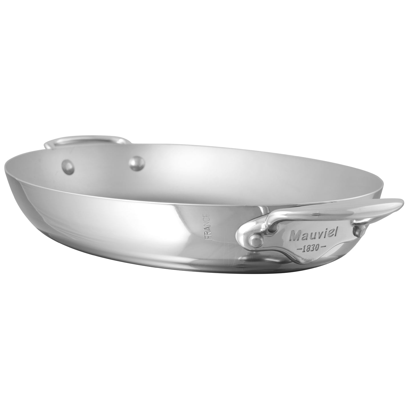 Mauviel M'Cook Oval Frying Pan with 2 Handles / 45cm | Borough Kitchen