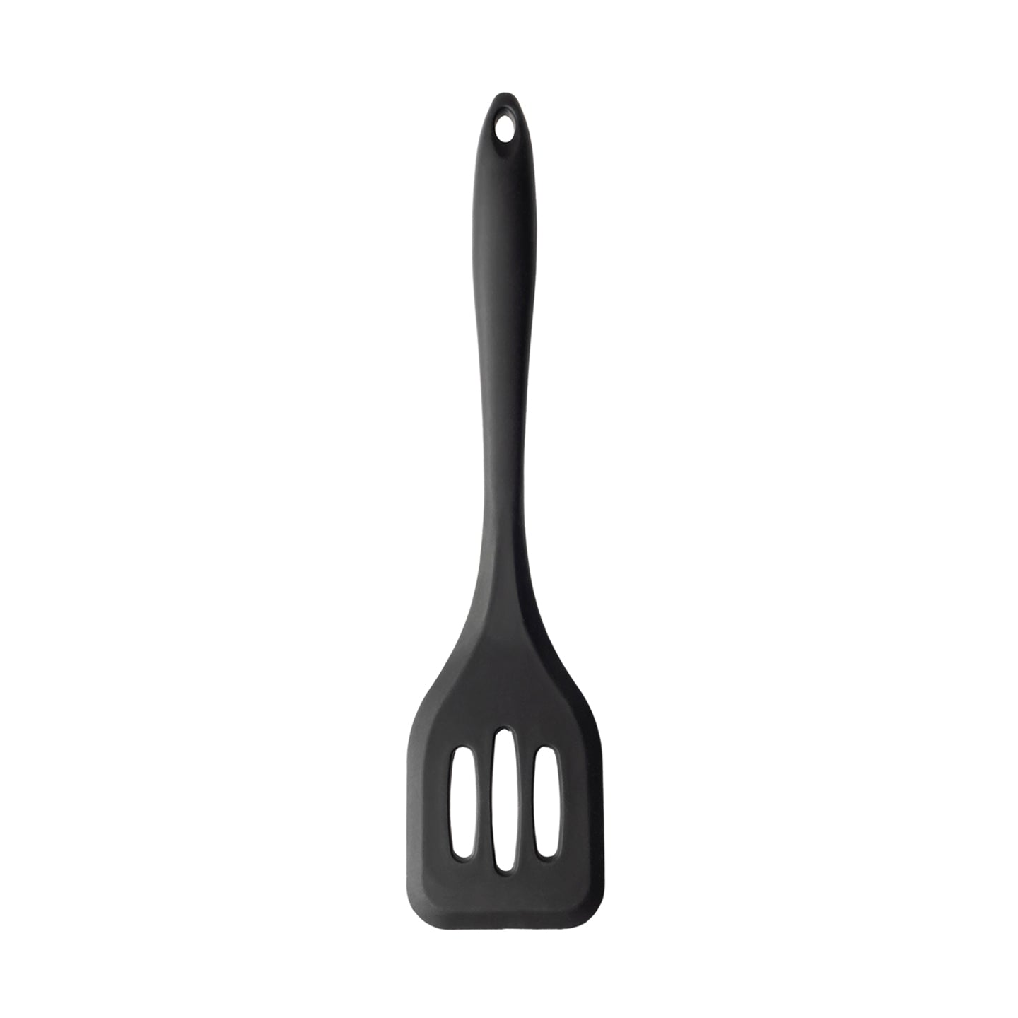 Silicone Slotted Turner / Black | Borough Kitchen