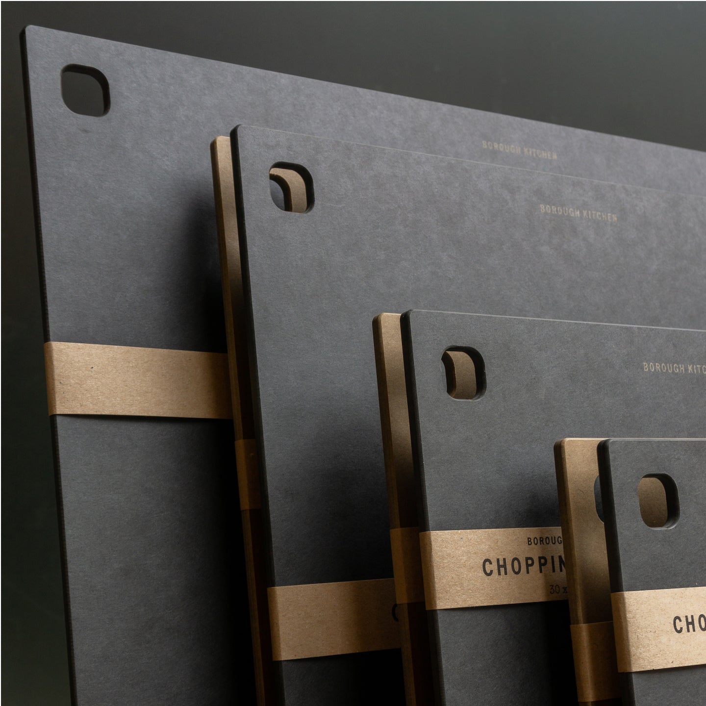 Borough Kitchen Chopping Board Set of 4 / Black | Borough Kitchen