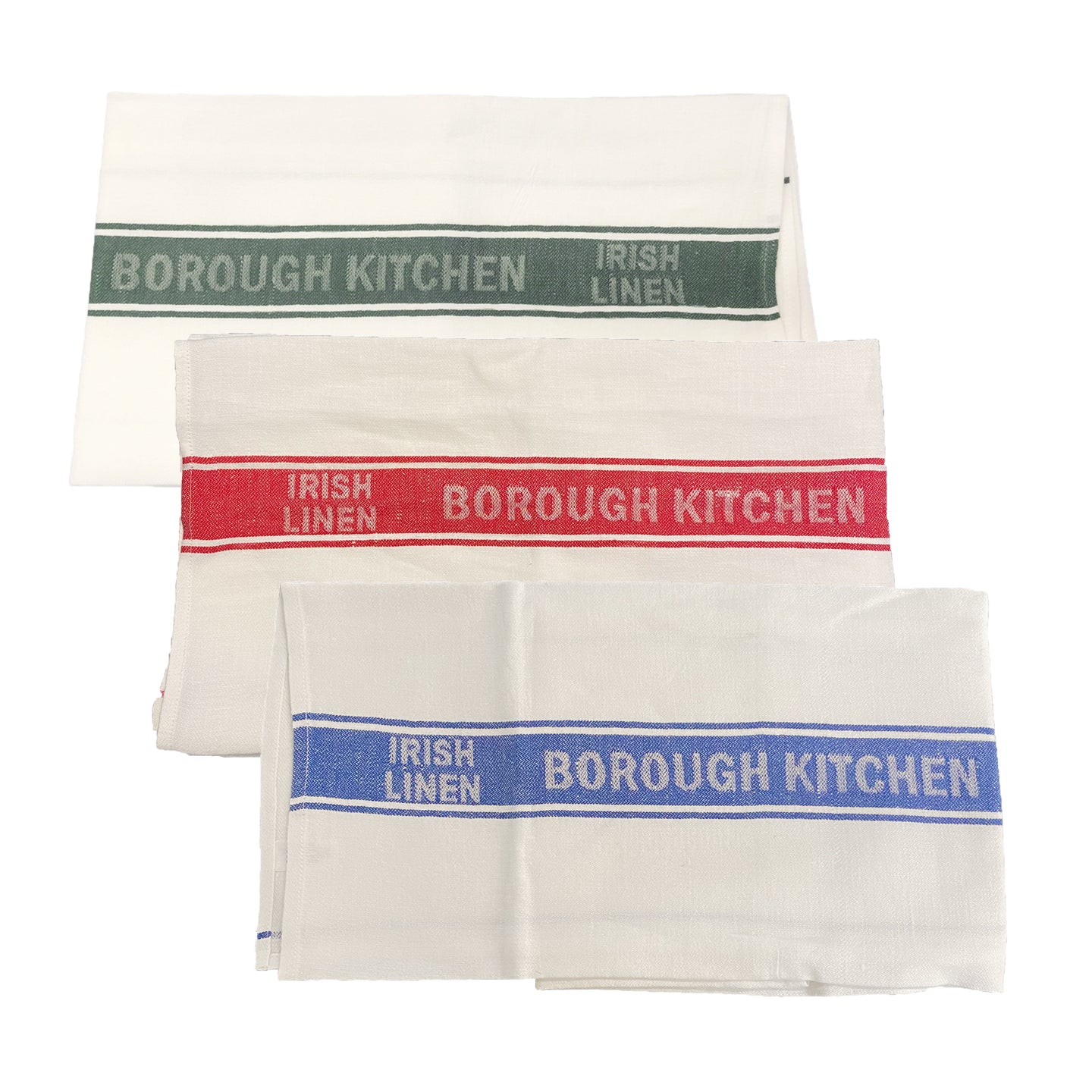 Borough Kitchen Irish Linen Tea Towel 3Pk Mixed | Borough Kitchen