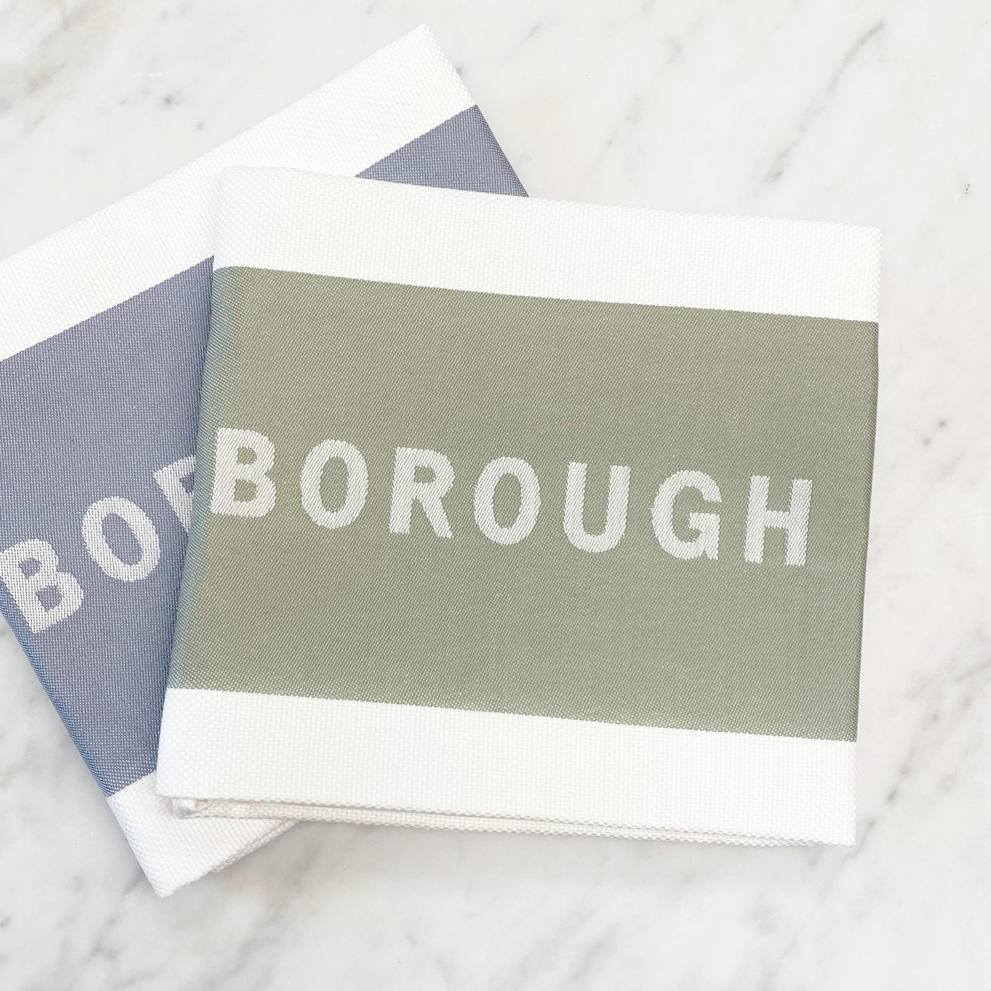 Borough Kitchen French Jacquard Tea Towel / Sage | Borough Kitchen