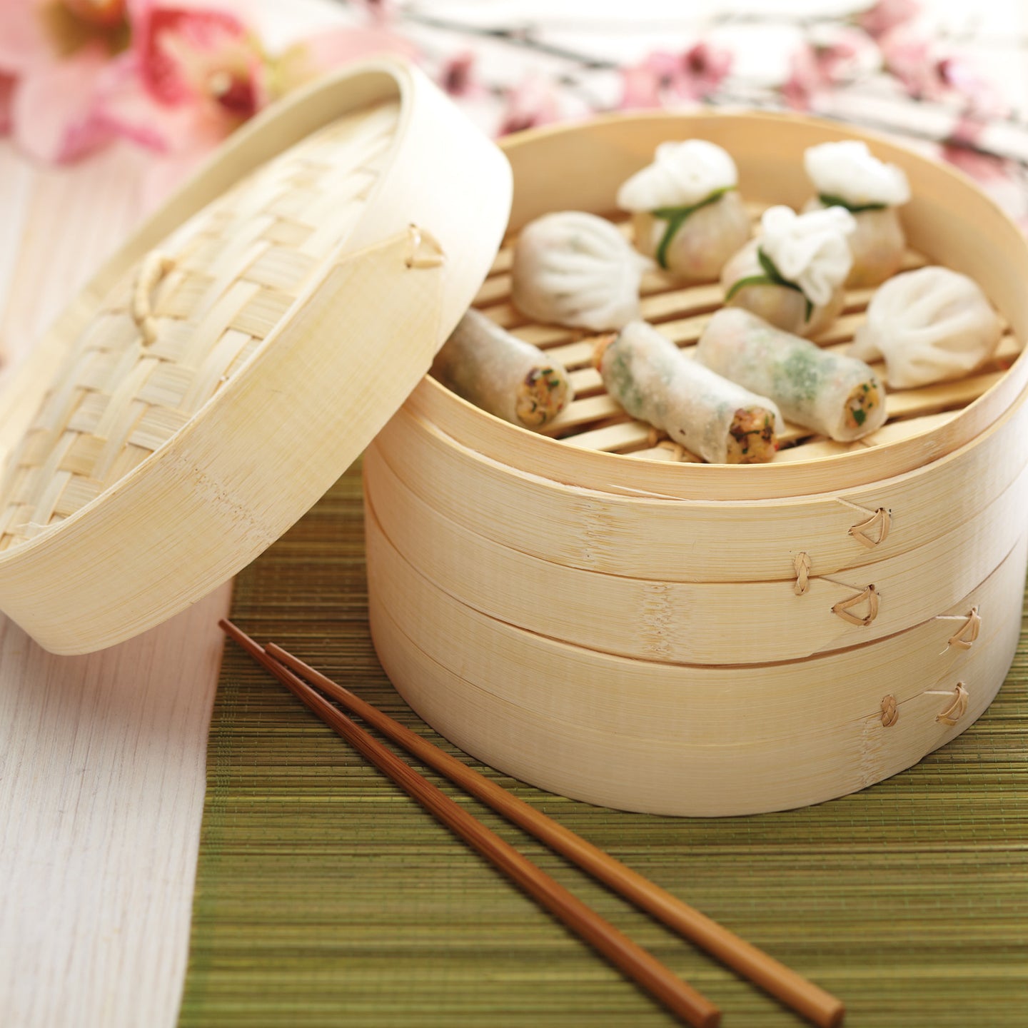 Two Tier Bamboo Steamer | Borough Kitchen