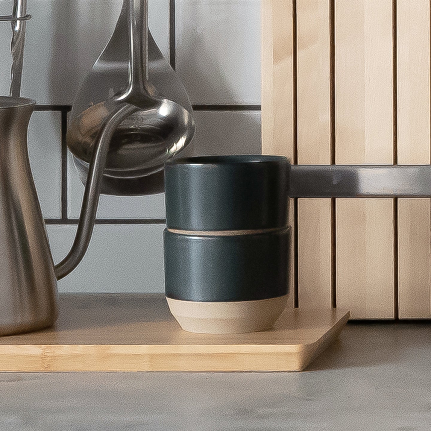 Kinto Ceramic Lab Cup / 180ml / Black | Borough Kitchen