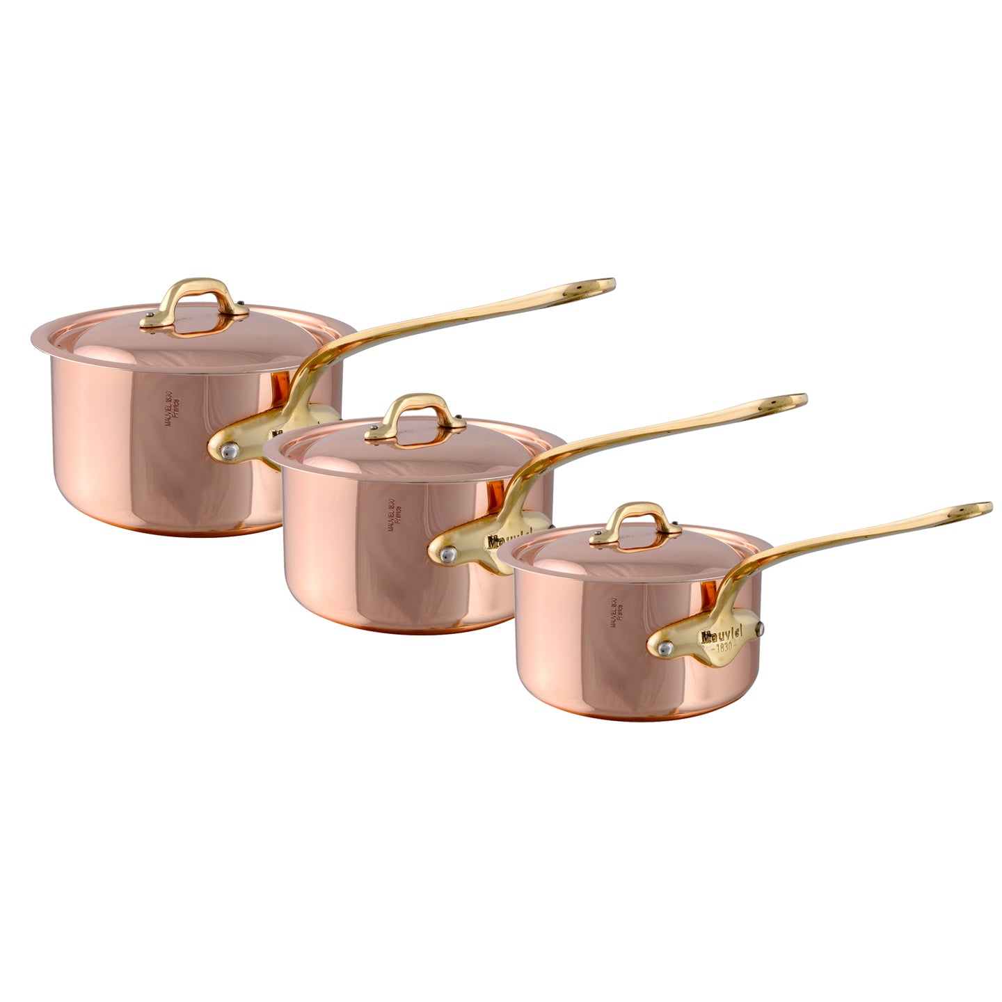 Mauviel M'150B 3 Piece Saucepan Set with Lids | Borough Kitchen