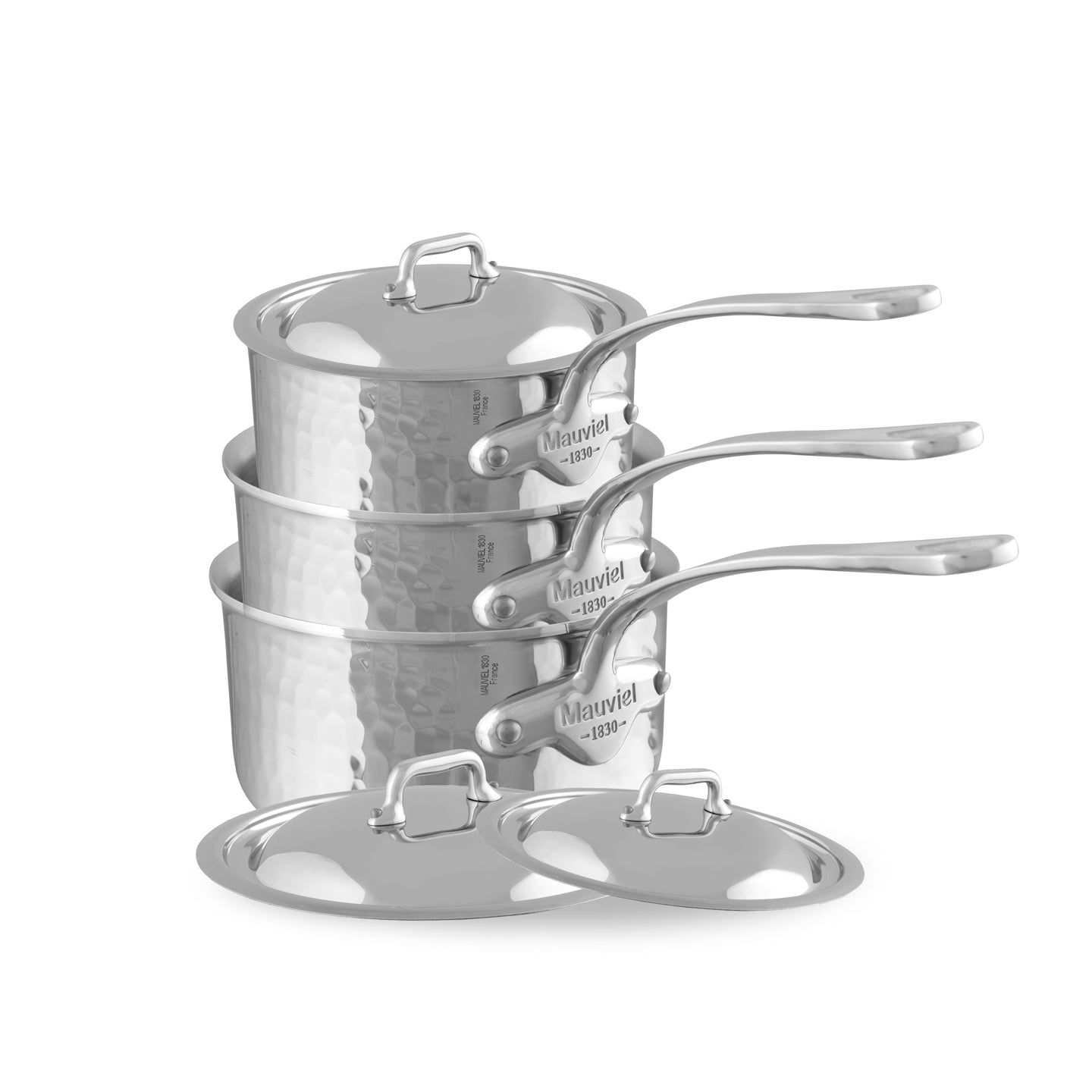 Mauviel M'Elite 3 Piece Saucepan Set with Lids | Borough Kitchen