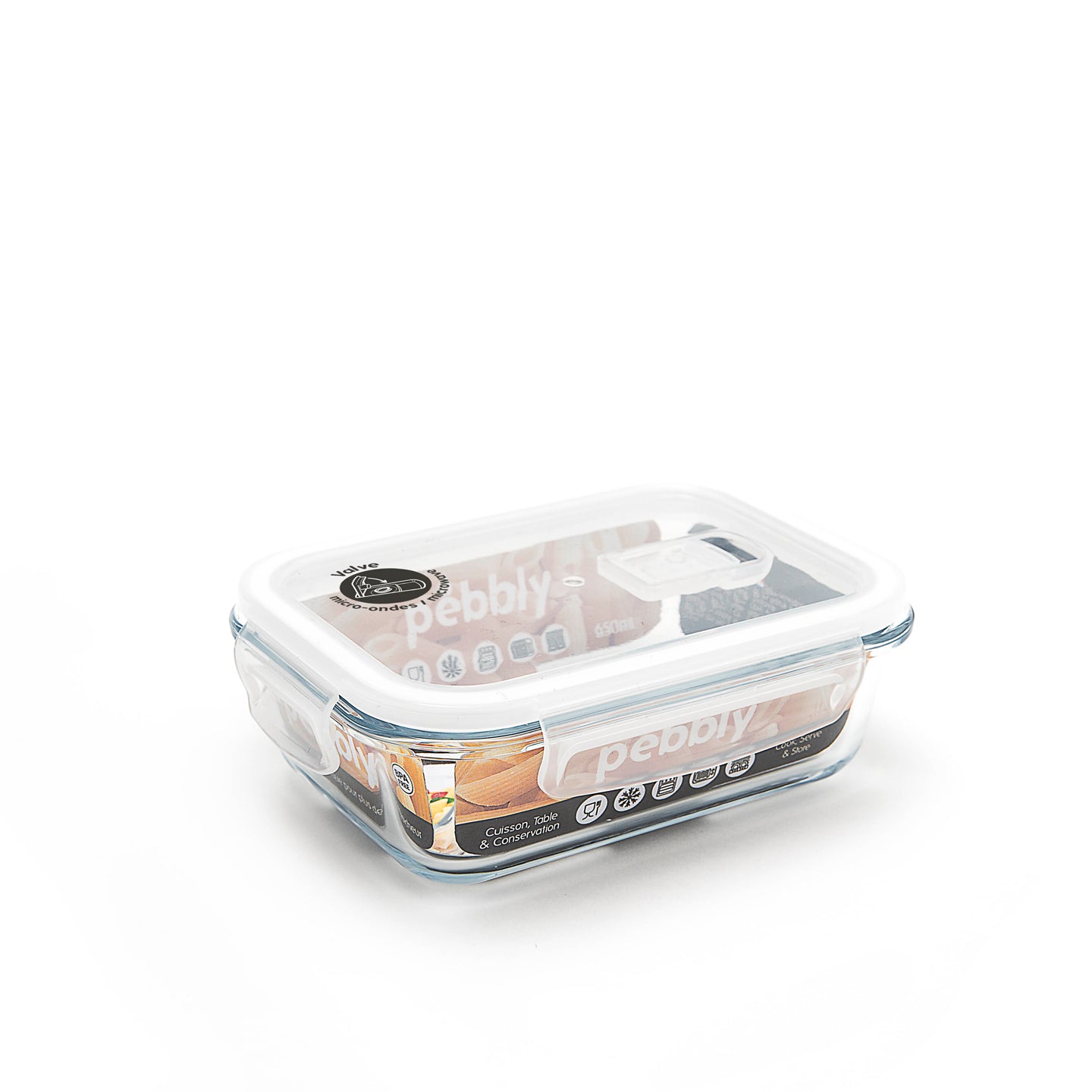 Pebbly Rectangular Glass Container | Borough Kitchen
