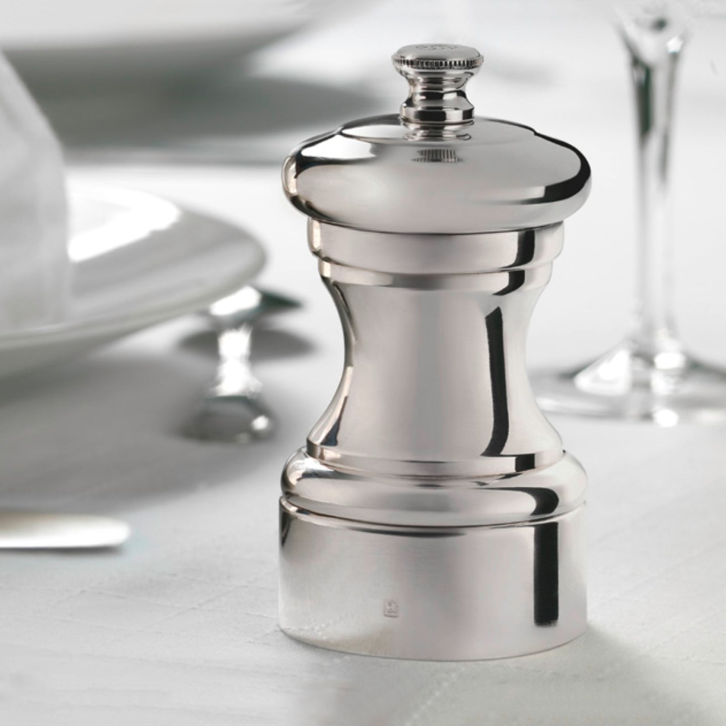 Peugeot Mignonnette Silver Plated Pepper Mill / 10cm | Borough Kitchen