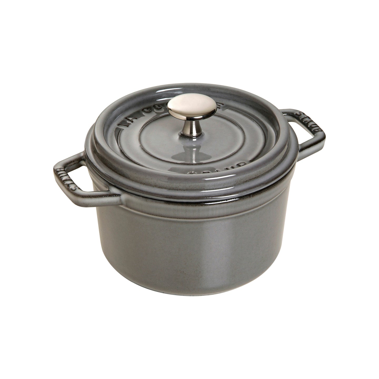 Staub Round Cocotte / Grey | Borough Kitchen