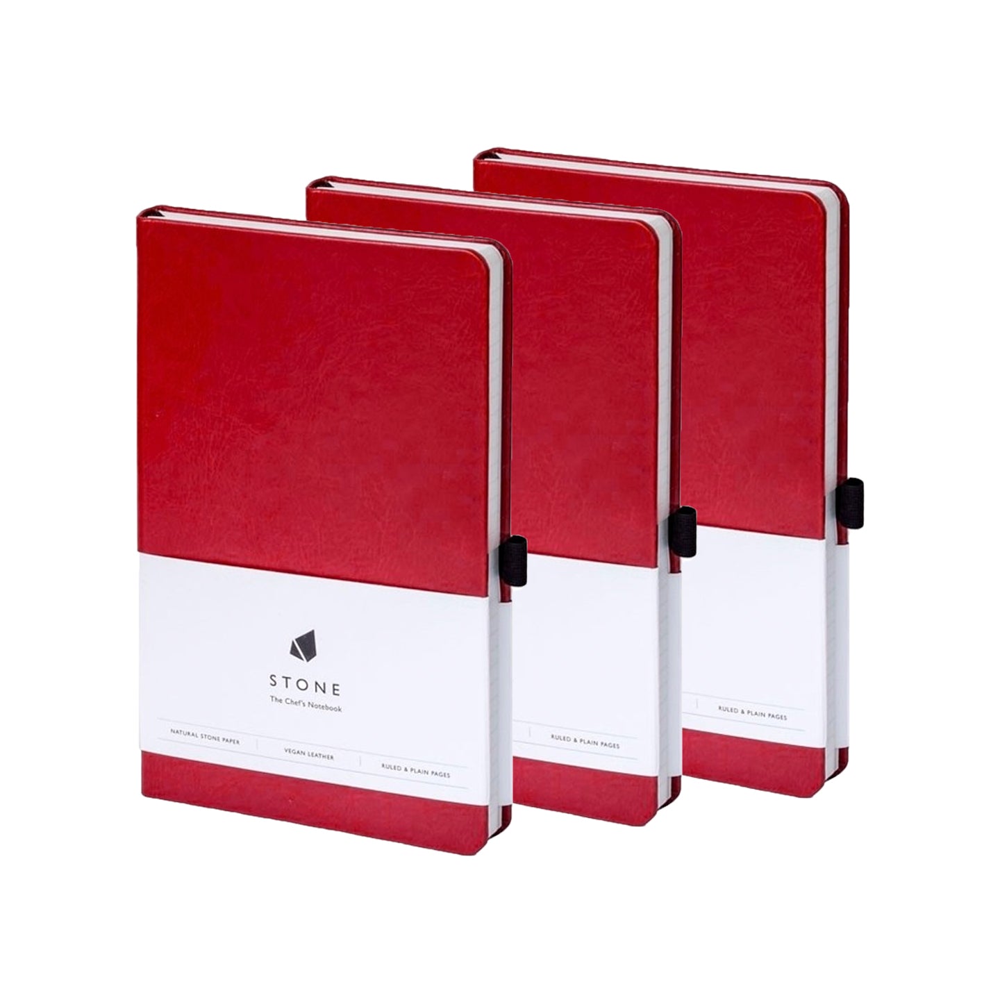 Stone The Chef's Notebook / Pack of 3 / Red – Borough Kitchen