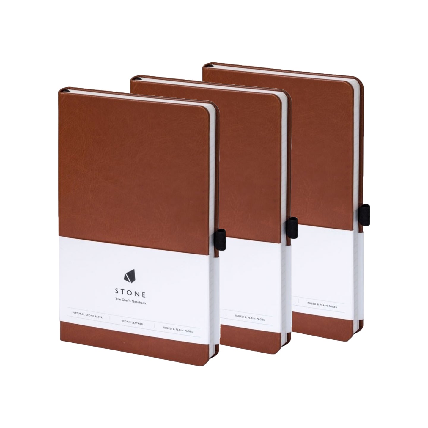 Stone The Chef's Notebook / Pack of 3 / Tan Brown – Borough Kitchen